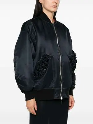 Noir Kei Ninomiya 3d-Detail Bomber Jacket In Black - 45% Off
