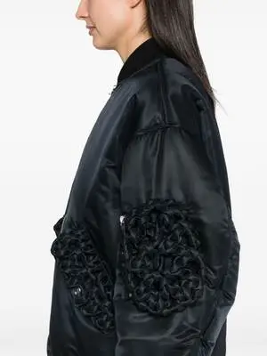 Noir Kei Ninomiya 3d-Detail Bomber Jacket In Black - 45% Off