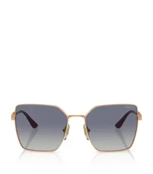 VOGUE Metal Square Sunglasses - Gold
