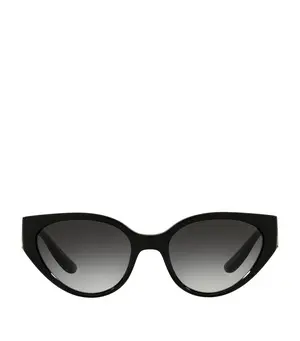 Dolce & Gabbana Dg Crossed Cat Eye Sunglasses - Black