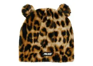 PALACE Furry Ears Nein Cuff Beanie - Leopard