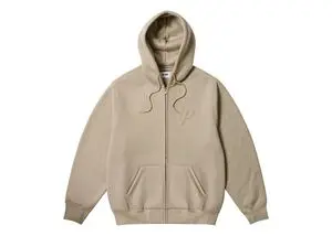 PALACE Thermal Embossed P3 Zip Hood - Stoney Grey