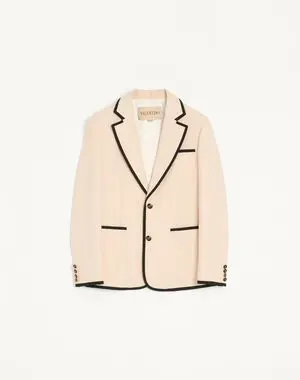 Valentino Garavani Single-breasted Wool Gabardine Jacket - Cream