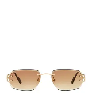 Cartier Metal Signature C De Ct046s Sunglasses - Gold