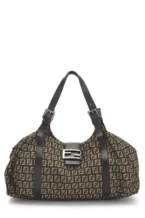 Fendi Zucchino Canvas Borsa Sporty Hobo Bag