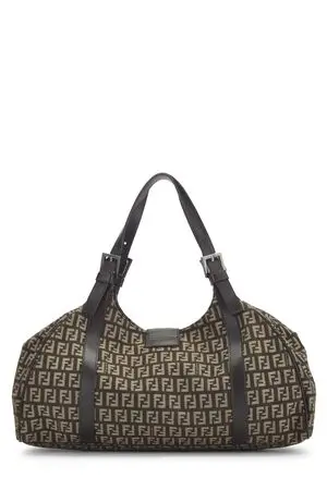 Fendi Zucchino Canvas Borsa Sporty Hobo Bag