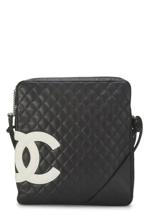 Chanel Quilted Calfskin Cambon Messenger Bag - Black