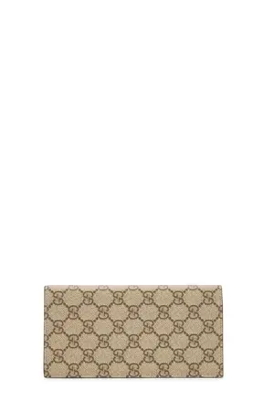 Gucci Gg Supreme Canvas Long Wallet