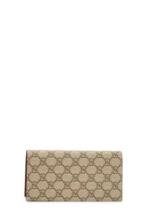 Gucci Gg Supreme Canvas Long Wallet