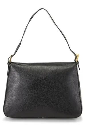 Fendi Grained Leather Mama Bag With Ff Buckle - Black