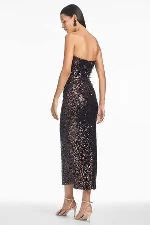 Sachin & Babi Embellished Strapless Sweetheart Sequin Gown - Plum