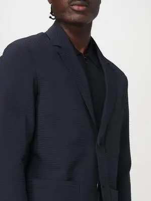Emporio Armani Textured Blazer - Navy