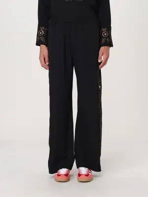 WALES BONNER Embroidered Trousers - Black