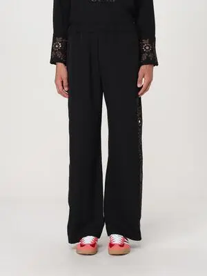 WALES BONNER Embroidered Trousers - Black