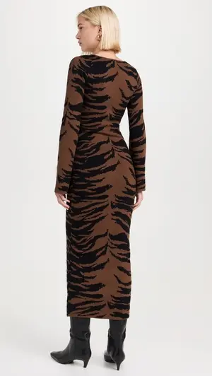 Line & Dot Cecily Sweater Dress In Brown Multi - 60% Off | Editorialist