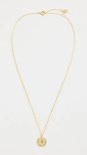 Gorjana Birthstone Coin Necklace - March