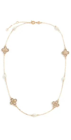 TORY BURCH Tory Burch Kira Clover Pearl Necklace