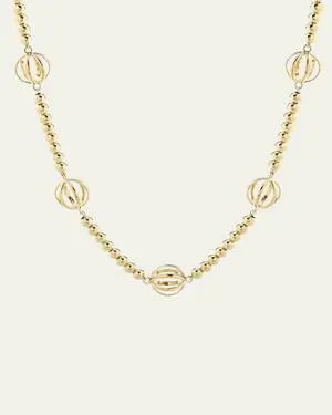 L. KLEIN Prisma 18k Yellow Ball Chain Necklace - Gold