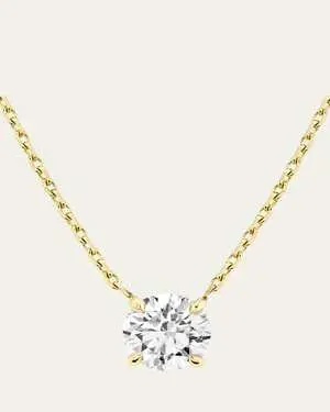 VRAI Brilliant-cut Round Solitaire 1.0tcw Diamond Necklace - Gold