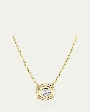 VRAI 1.0tcw Oval-cut Solitaire Lab Grown Diamond Necklace - Gold