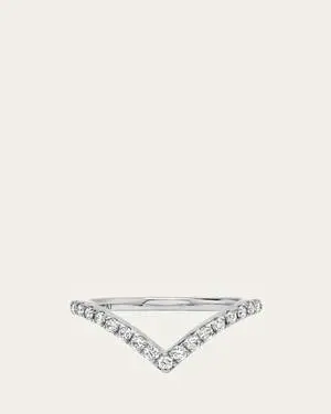 VRAI The Signature V 14k Lab Grown Diamond Band - White Gold