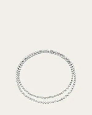 VRAI Celestial Double Strand Lab Grown Diamond Tennis Necklace - White Gold
