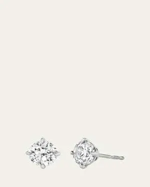 VRAI 14k Round Solitaire 3.00tcw Lab Grown Diamond Stud Earrings White Gold