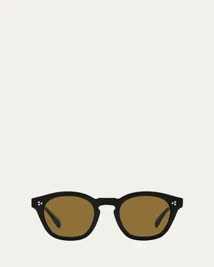 Oliver Spencer Boudreau L.a. Round Sunglasses - Black