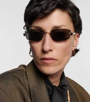 Cartier Panthere De Rectangular Sunglasses - Gold