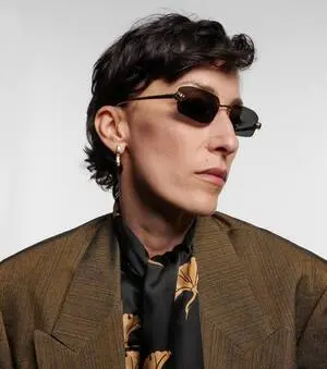 Cartier Panthere De Rectangular Sunglasses - Gold