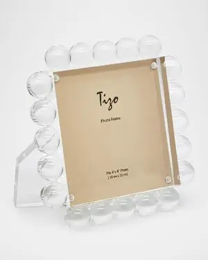 TIZO Lucite Bubbles Frame, 4" X 4" Clear