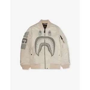 A BATHING APE Shark Buttoned-pockets Relaxed-fit Shell Jacket