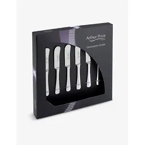 ARTHUR PRICE Signature Camelot Set Of 6 Stainless-steel Butter Knives - One-color