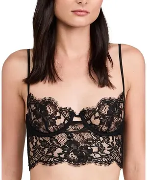 Kiki De Montparnasse Camille Longline Bra - Black