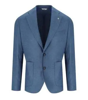 MANUEL RITZ Carta Da Zucchero Single Breasted Jacket - Blue