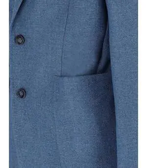 MANUEL RITZ Carta Da Zucchero Single Breasted Jacket - Blue