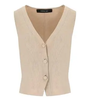 Federica Tosi Knitted Vest With Bow