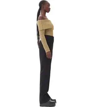 GANNI Twill Trousers With Pockets