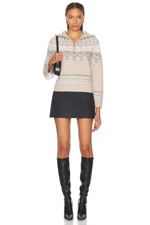 Simkhai Eliah Half Zip Pullover Sweater