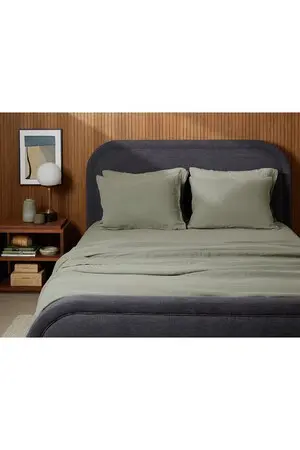 PARACHUTE Linen Fitted Sheet In Green