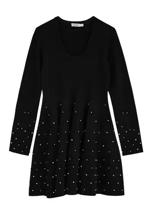 Simkhai Embellished Stretch-knit Mini Dress