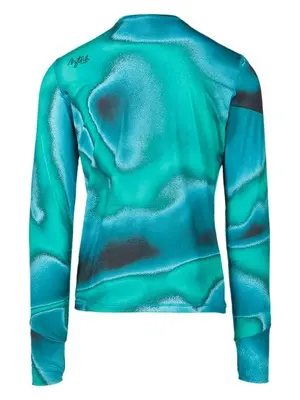 Aztech Mountain Abstract-patterned T-shirt - Blue