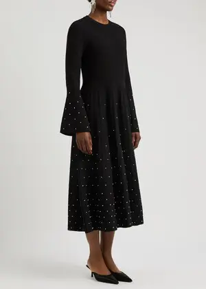 Simkhai Embellished Knit Midi Dress