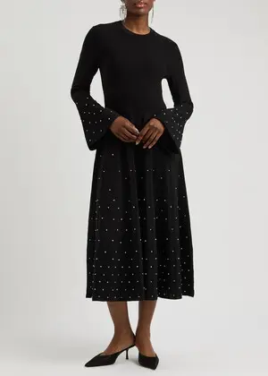 Simkhai Embellished Knit Midi Dress