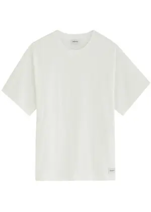 Saint Laurent Logo-appliqué Cotton-blend T-shirt - White
