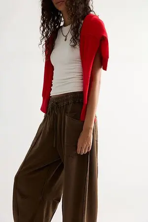 Free People Kaiden Barrel Pants - Bison