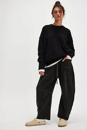 Free People Kaiden Barrel Pants - Black