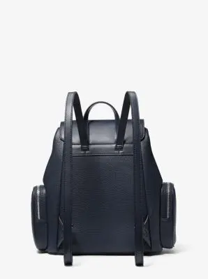 Michael Kors Jet Set Medium Pebbled Leather Backpack In Blue  display picture 1