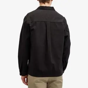 Folk Patch Overshirt - Black Moleskin