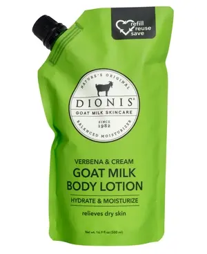 DIONIS GOAT MILK SKINCARE Verbena Cream Goat Milk Body Lotion Refill Pouch 16.9 Fl Oz - No Color
